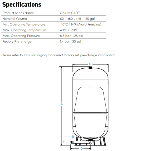 GWS C2-Lite CAD Pressure Tank – Lightweight & Durable