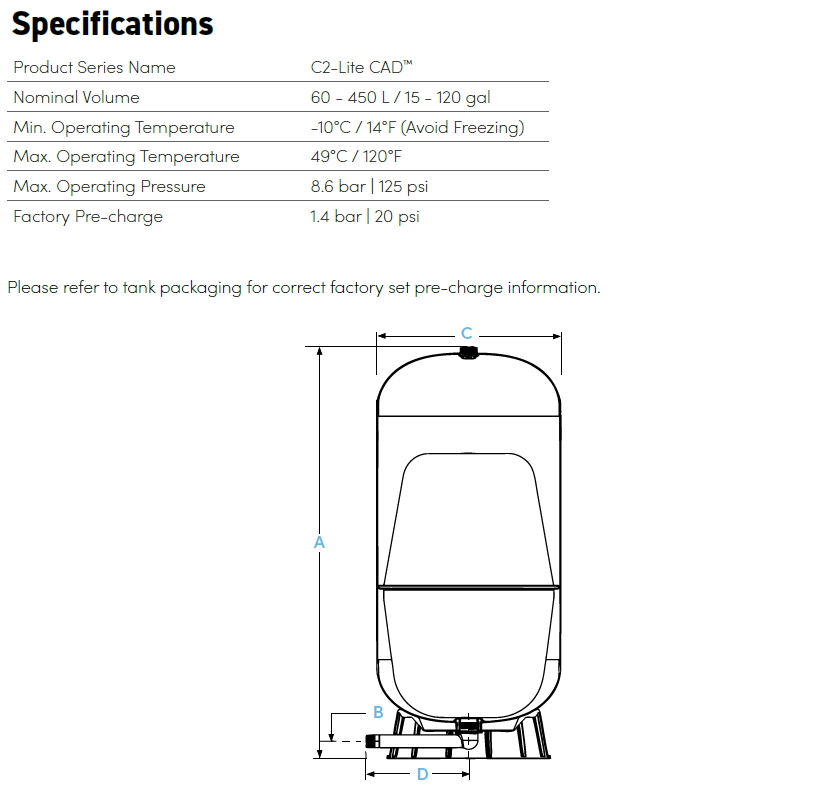 GWS C2-Lite CAD Pressure Tank – Lightweight & Durable